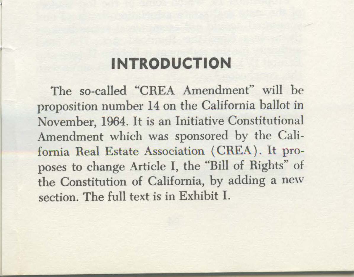 Rumford Fair Housing Act - Historical Research Center | CSU Bakersfield