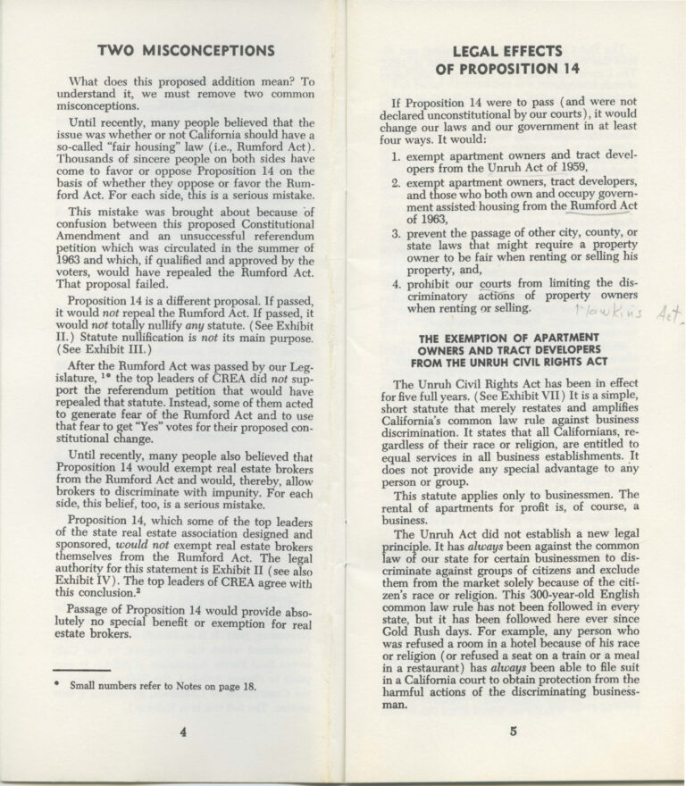 Rumford Fair Housing Act - Historical Research Center | CSU Bakersfield